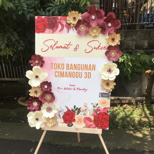 Jual Papan Bunga Kertas 60x85 Paper Flower Board Ucapan Congratulations ...
