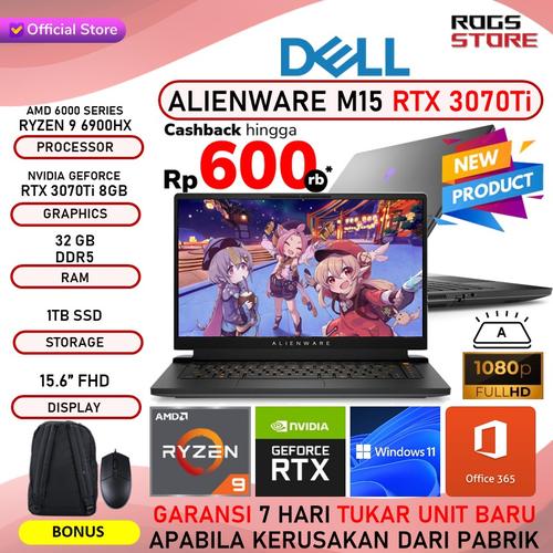 Promo DELL ALIENWARE M15 R7 RTX3070TI AMD RYZEN 9 6900 32GB 1TB SSD 15. ...