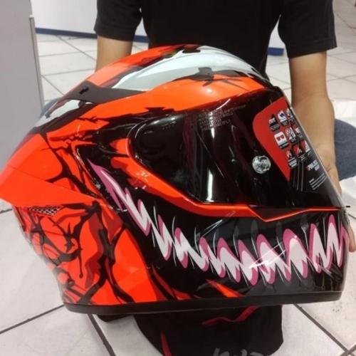 Jual Helm KYT TT Course venom Carnage marvel limited edition - carnage ...