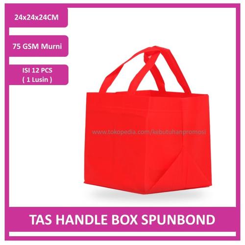 Jual Tas Box Spunbond 24x24x24 / Banyak Warna / Satuan - Merah ...