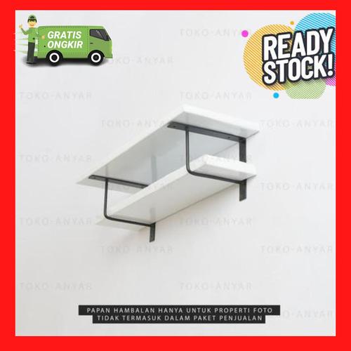Jual Rak Penyangga papan Rak Dinding Minimalis - Hitam/Putih-Siku Besi ...