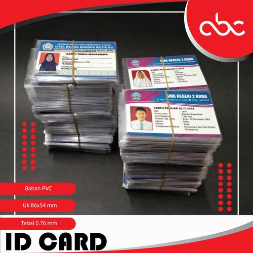 Jual Cetak kartu PVC ID Card Membership - Matt/Doff, 50-499pcs ...