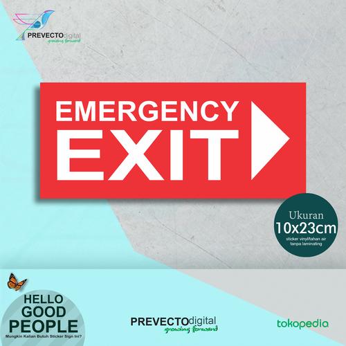 Jual Emergency Exit Sticker Sign - Kiri - Jakarta Barat - prevecto ...