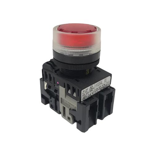 Jual Push Button Lamp Fuji AY22G4L-01Q3R Round Momentary 22mm 220VAC ...
