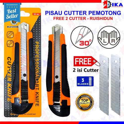 Jual pisau cutter VICO original 100%- kater pisau gagang karet gratis 2 ...