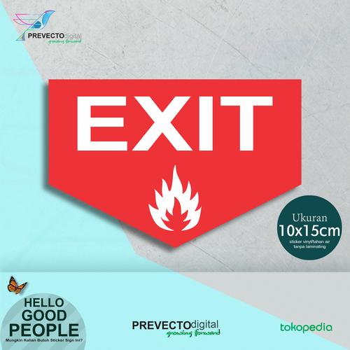 Jual Stiker Safety Sign Rambu Emergency Exit / Fire Exit - Emergency ...
