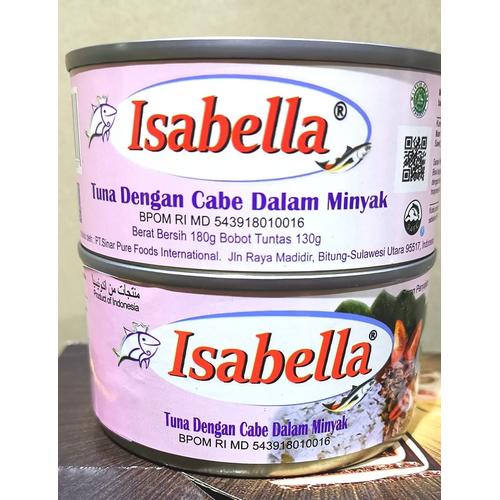 Jual Isabella Tuna Cabe 180gr/Tuna Pedas/Tuna kaleng/Tuna in Oil - Kota ...