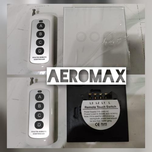 Jual saklar sentuh 3 touchscreen dengan Remote control TOUCH SWICTH ...