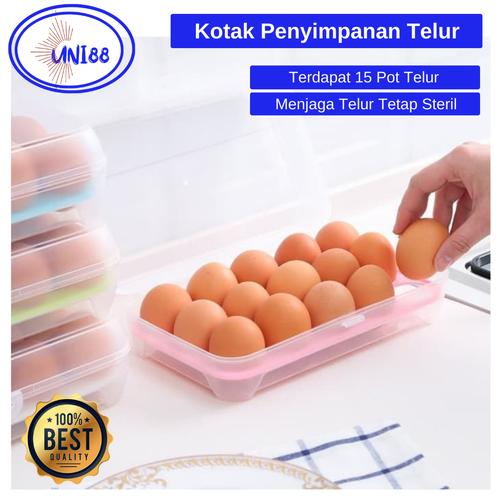 Jual Kotak Telur Box Tempat Penyimpanan Telur Egg Wadah Telor 15 Lubang ...