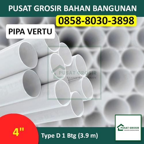 Jual Pipa PVC 4" D Merek Vertu Pipa Pralon 4inch D Per Batang (3,9m ...