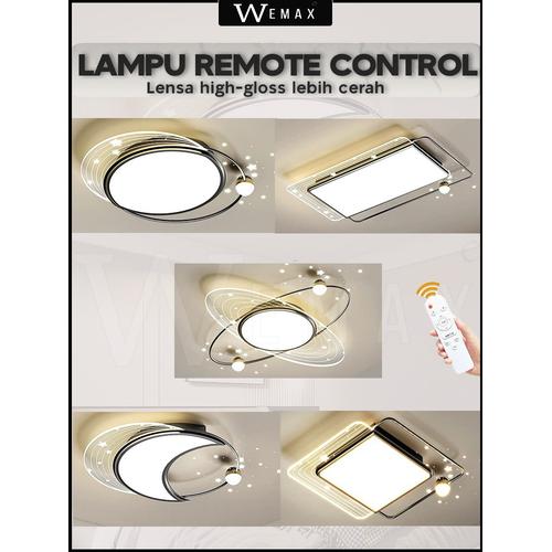 Jual Lampu Plafon Remote Control LED 3 Warna Cahaya Ceiling Lamp Hias ...