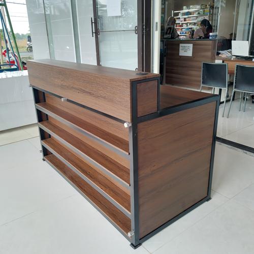 Jual Meja Resepsionis +display uk 75x150cm tinggi total 100cm/kokoh ...