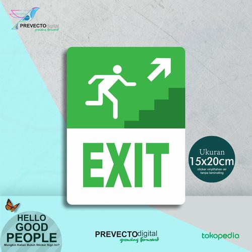 Jual Sticker Rambu Emergency Exit - Atas - Jakarta Barat - prevecto ...