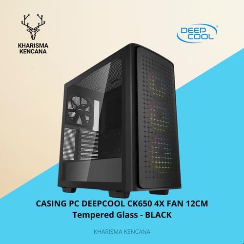 Jual CASING PC DEEPCOOL CX650 MID TOWER TEMPREDGLASS 4X FAN - Kota ...