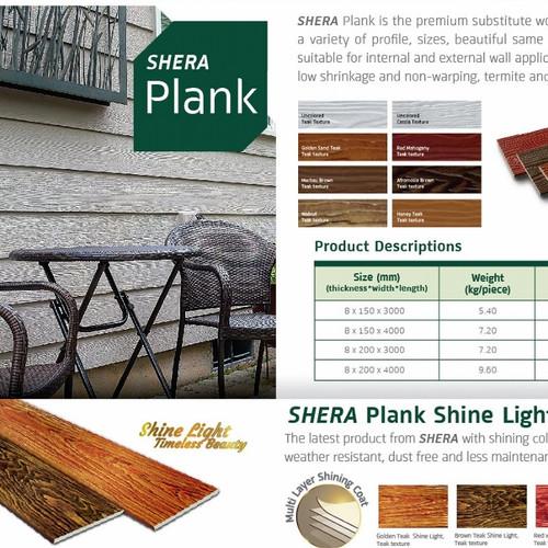 Jual SHERA PLANK / LIST PLANK GRC WARNA KAYU UKURAN 8 MM X 200 MM X ...