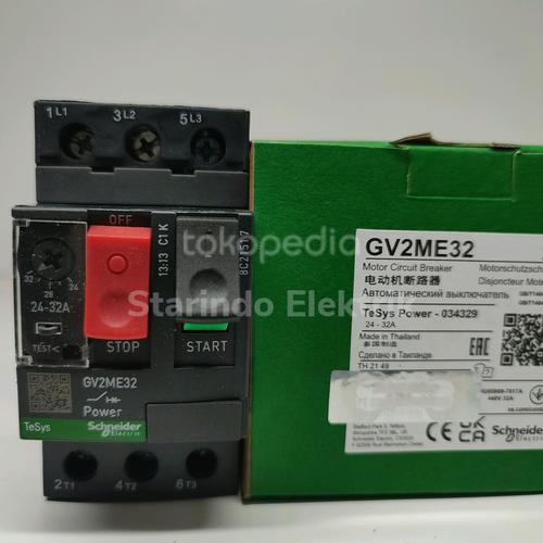 Jual Motor Circuit Breaker Schneider gv2me 32 GV2ME32 24A-32A 15KW ...