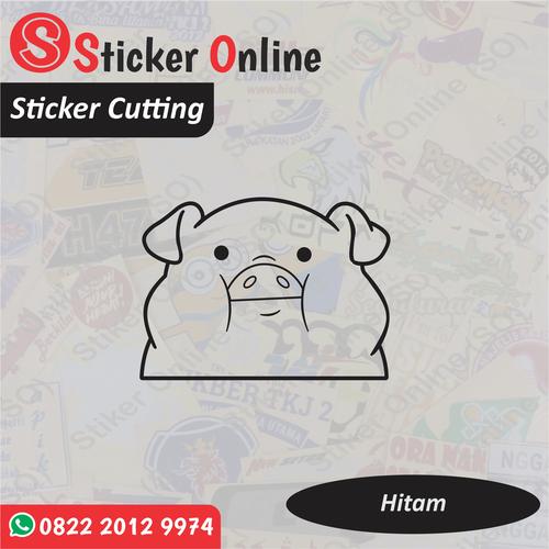 Jual Stiker Tutup Tangki Bensin Mobil Babi Lucu| Sticker Cutting - Kab ...