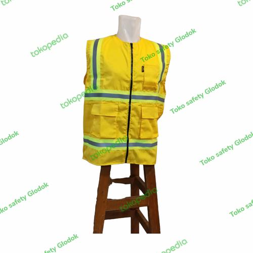 Jual Rompi Kerja Safety Kuning Bahan Drill / Safety Vest Drill ...
