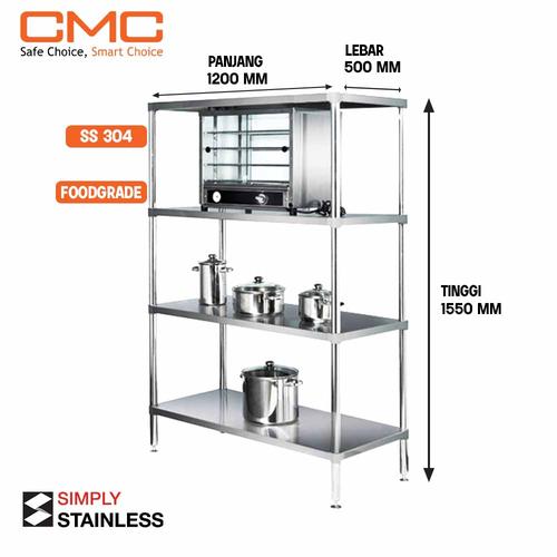 Jual Rak Dapur Stainless Serbaguna Untuk Restoran SS304 Foodgrade ...