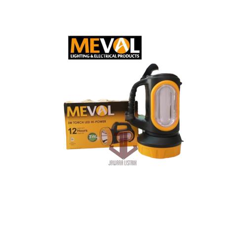 Jual LAMPU EMERGENCY LED MEVAL MT3 03A Senter 3W Hi-Power + 10 Bright ...