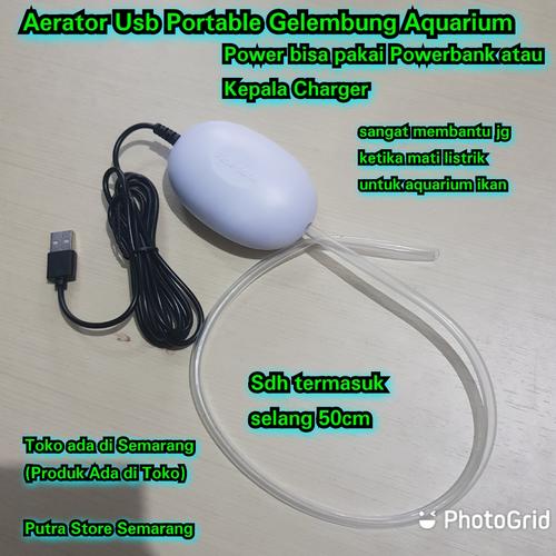 Jual Aerator Usb portable Gelembung udara akuarium Power Usb airator ...