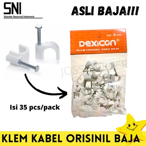 Jual KLEM KABEL LISTRIK PLASTIK PUTIH PAKU BAJA ASLI KLEM ORSINIL NO 4 ...