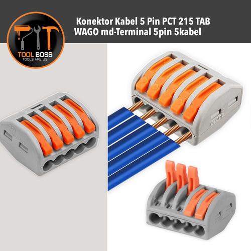 Jual KONEKTOR KABEL 5 PIN PCT 215 TAB WAGO MD - TEMINAL 5 KABEL 5 PIN ...