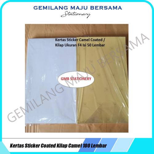 Jual Kertas Sticker Coated Kilap Camel Ukuran F4 Folio 100 embar - Kota ...