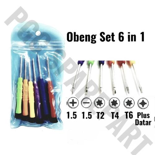 Jual Obeng Set Multifungsi 6in1 Kemasan Plastik Zipper Biru isi campur ...