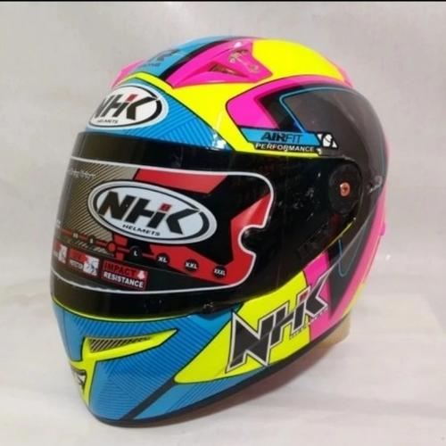 Jual Helm NHK GP Pro Terminator Proton Yellow Fluo Gppro Full Face ...
