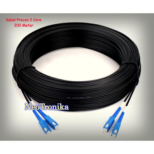 Jual Kabel Fiber Optik Dropcore Precon 2 Core SC upc 200 Meter ...
