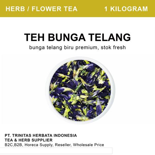 Jual Bunga Telang 1kg / Butterfly Pea Blue Tea Premium / 1 kilo - 1 KG ...