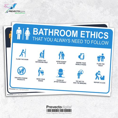 Jual Sticker Sign Bathroom Ethics That You Always Need To Follow ...
