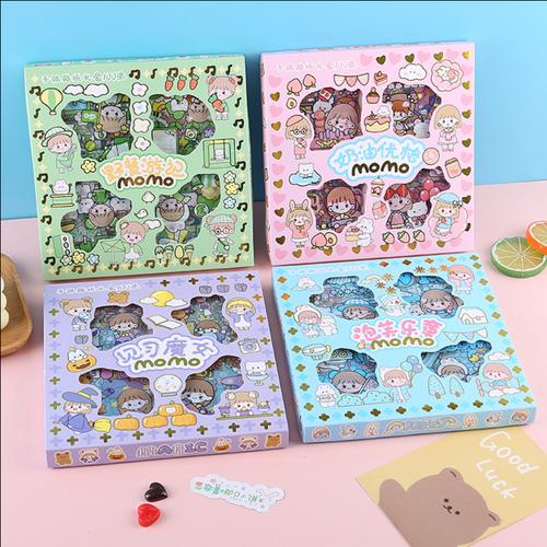 Promo STICKER MOMO 100 LEMBAR / BOX STICKER 2D Sticker Motif Kartun ...