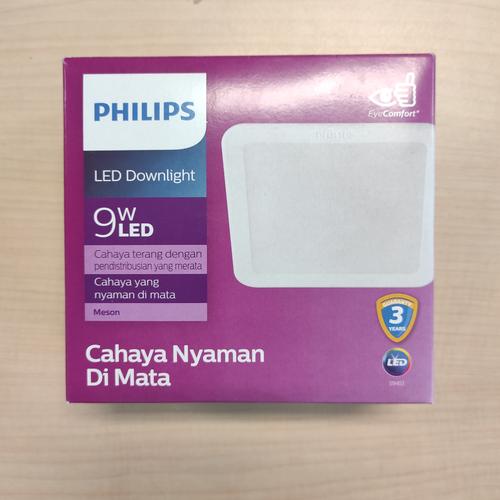 Jual Philips LED Downlight Meson Square Kotak 9w 9 watt White Putih ...