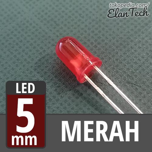 Jual LED 5mm Merah Diffused Body Merah nyala Merah 5 mm Bulat Red ...