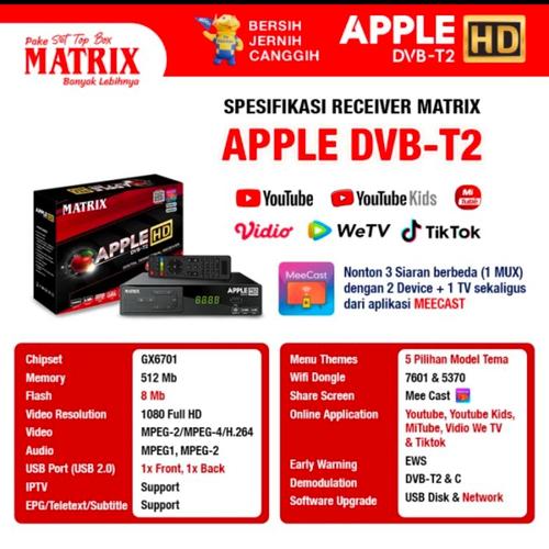 Jual set top box matrix apple merah Burger garuda stb dvb t2 original ...