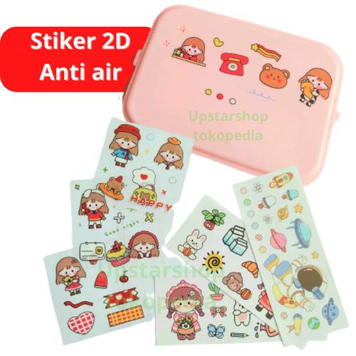 Jual Stiker 2D Hiasan Botol Kotak Bekal Makanan Anti Air Sticker ...