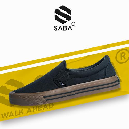 Promo SABA Vintage 2.0 Slip On Black Gum - Sepatu Sneakers Casual Pria ...