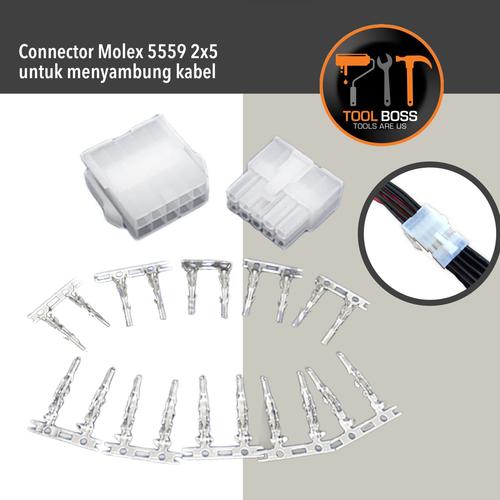 Jual CONNECTOR MOLEX 5559 2 × 5 UNTUK MENYAMBUNG KABEL - 2 x 8 ...