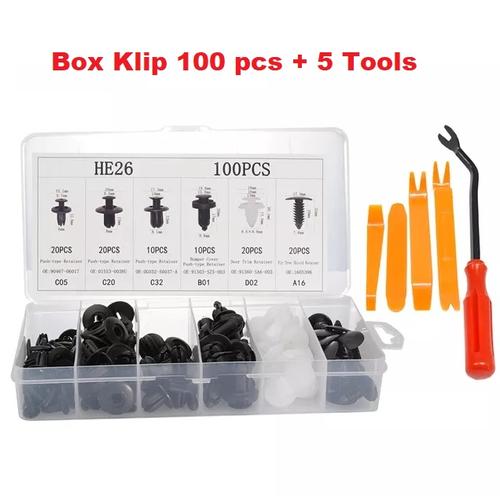 Jual 100 Pcs Klip Kancing Pintu/Bumper/Fender Universal Mobil - BOX ...