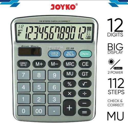 Jual JOYKO CC-46 Check & Correct Calculator Kalkulator Bisa Cek Ulang CC46 - Jakarta Utara ...