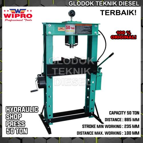 Jual WIPRO Hydraulic Shop Press 50 Ton Mesin Alat Hidrolik Pres ...