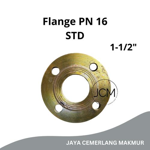 Jual Flange Carbon Steel PN 16 STD 1-1/2" Inch / Fleng Besi PN 16 STD 1 ...