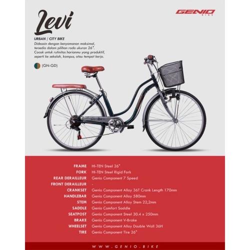 Jual Sepeda Keranjang Dewasa GENIO LEVI 26 Inch 7 Speed City Bike CTB ...