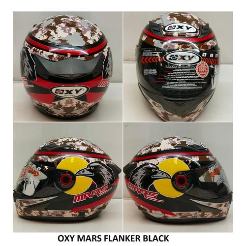 Jual HELM FULL FACE / HELM SNI / HELM OXY MARS - FLANKERBLACK - Jakarta ...