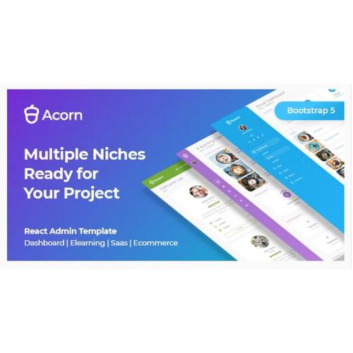 Jual Acorn Bootstrap 5 React Admin Template - Jakarta Selatan - prime course | Tokopedia