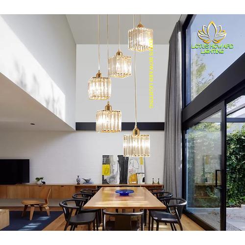 Jual LAMPU GANTUNG VOID KRISTAL MINIMALIS / LAMPU TANGGA TYPE 119 -5 HEAD - Jakarta Barat ...