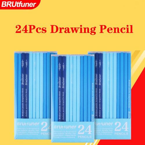 Jual Brutfuner 24Pcs Set Pensil Gambar Sketsa Profesional 6H -14B Pen ...