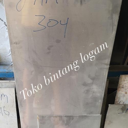 Jual Plat stainless steel tebal 2mm SUS 304, bisa custom 0.2cm stenlis ...